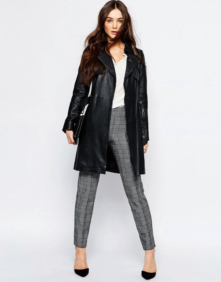 MNG Premium Real Leather Trench Coat /Jacket, Women's Fashion, Coats ...