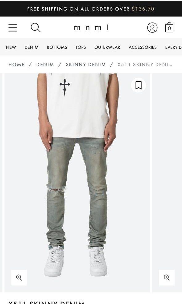 Mnml jeans skinny denim, Men's Fashion, Bottoms, Jeans on Carousell