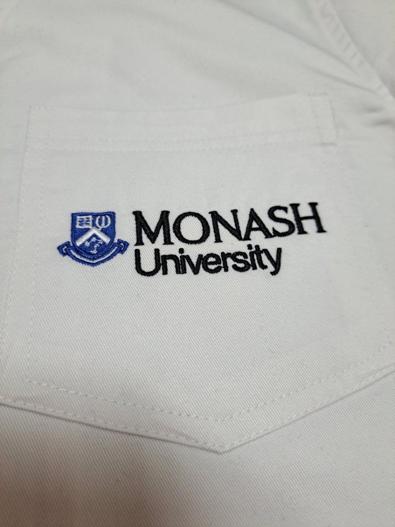 Monash U lab coat, Men's Fashion, Coats, Jackets and Outerwear on Carousell