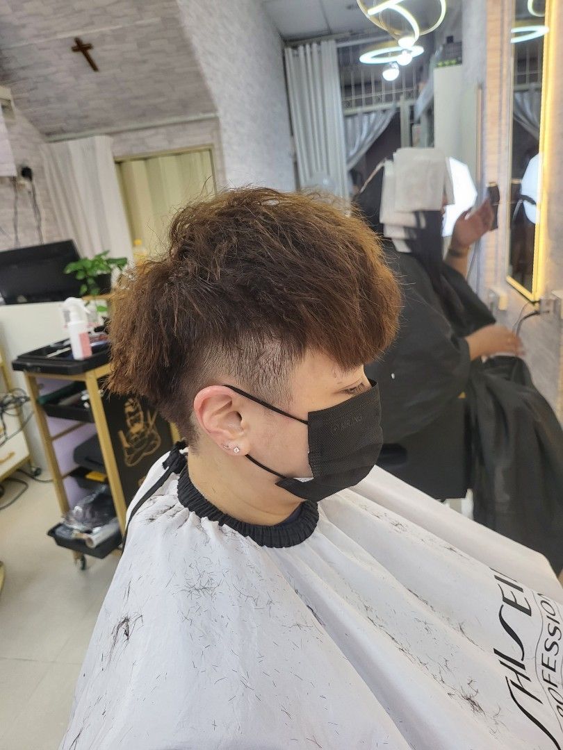 Morgan perm short hair $68nett, Beauty & Personal Care, Hair on Carousell