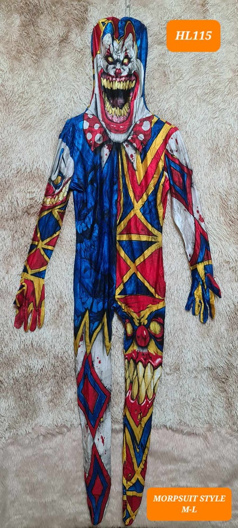 morphsuit halloween scary costume adult kids christmas gothic killer ...