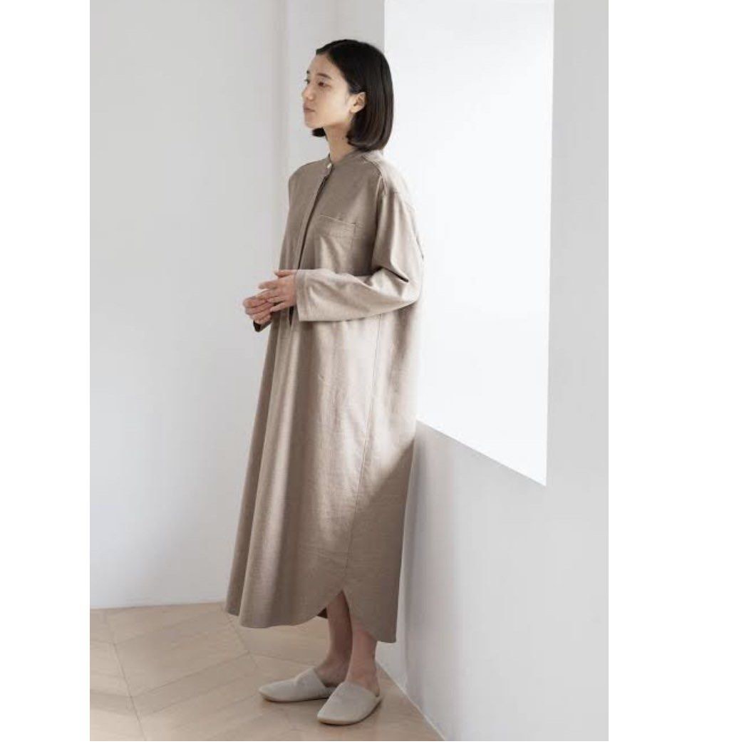 MUJI dark brown flannel dress, Women's Fashion, Dresses & Sets, Dresses ...