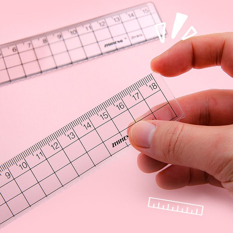 Muji Style Acrylic Transparent Rulers 15cm / 18cm / 20cm [office school ...