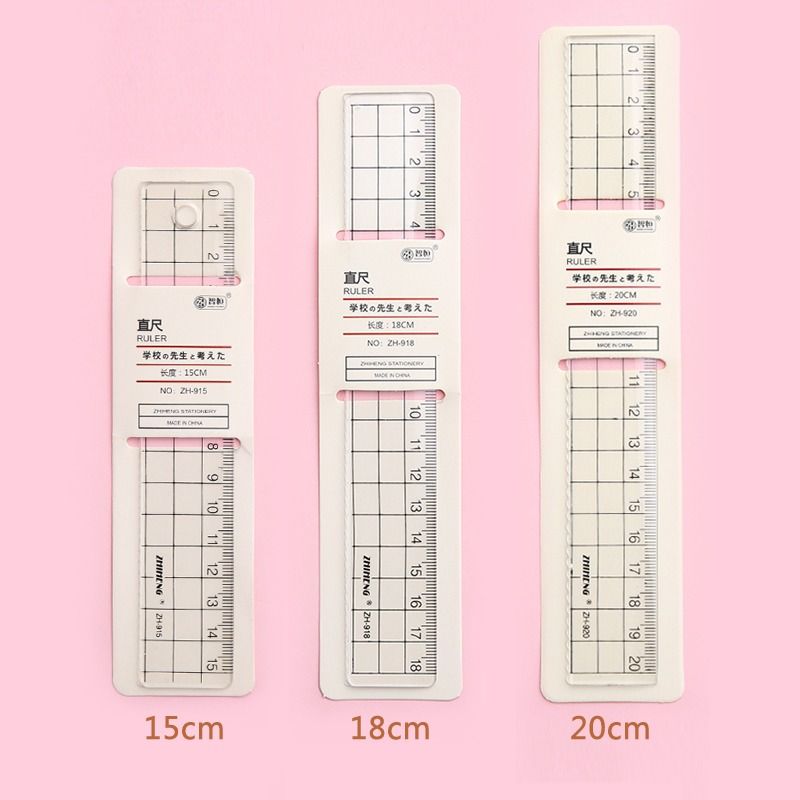 Muji Style Acrylic Transparent Rulers 15cm / 18cm / 20cm [office school ...