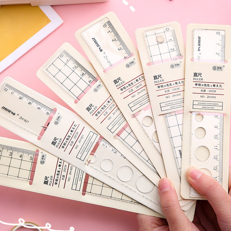 Muji Style Acrylic Transparent Rulers 15cm / 18cm / 20cm [office school ...