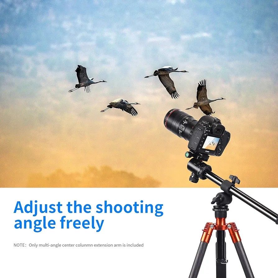 Neewer Camera Tripod Boom Arm: External Multi-Angle Center Column ...