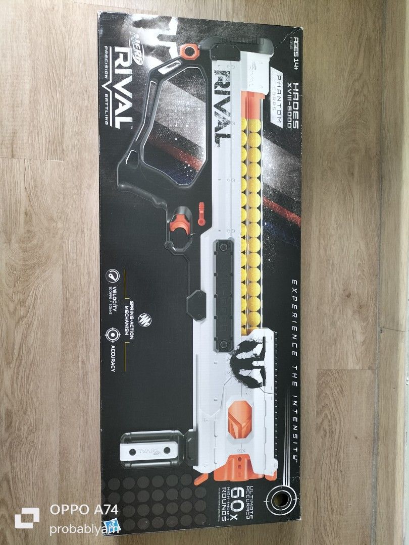 Nerf Rival Phantom Corps Hades XVIII-6000 Blaster with Rival Ammo and ...