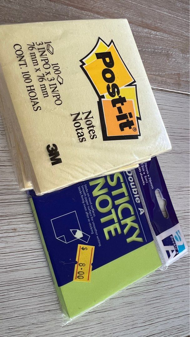 New 全新 3M Post-it Double A Post it 8 Packs, 興趣及遊戲, 手作＆自家設計, 文具 - Carousell