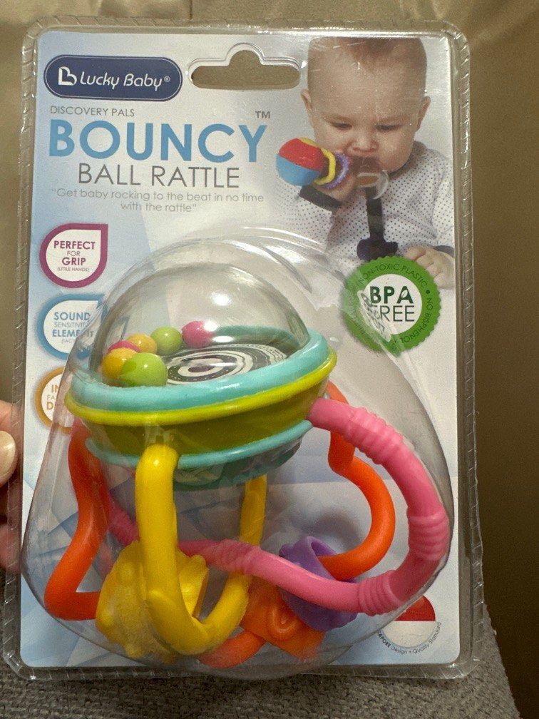 New Bouncy Ball Rattle, Babies & Kids, Infant Playtime on Carousell