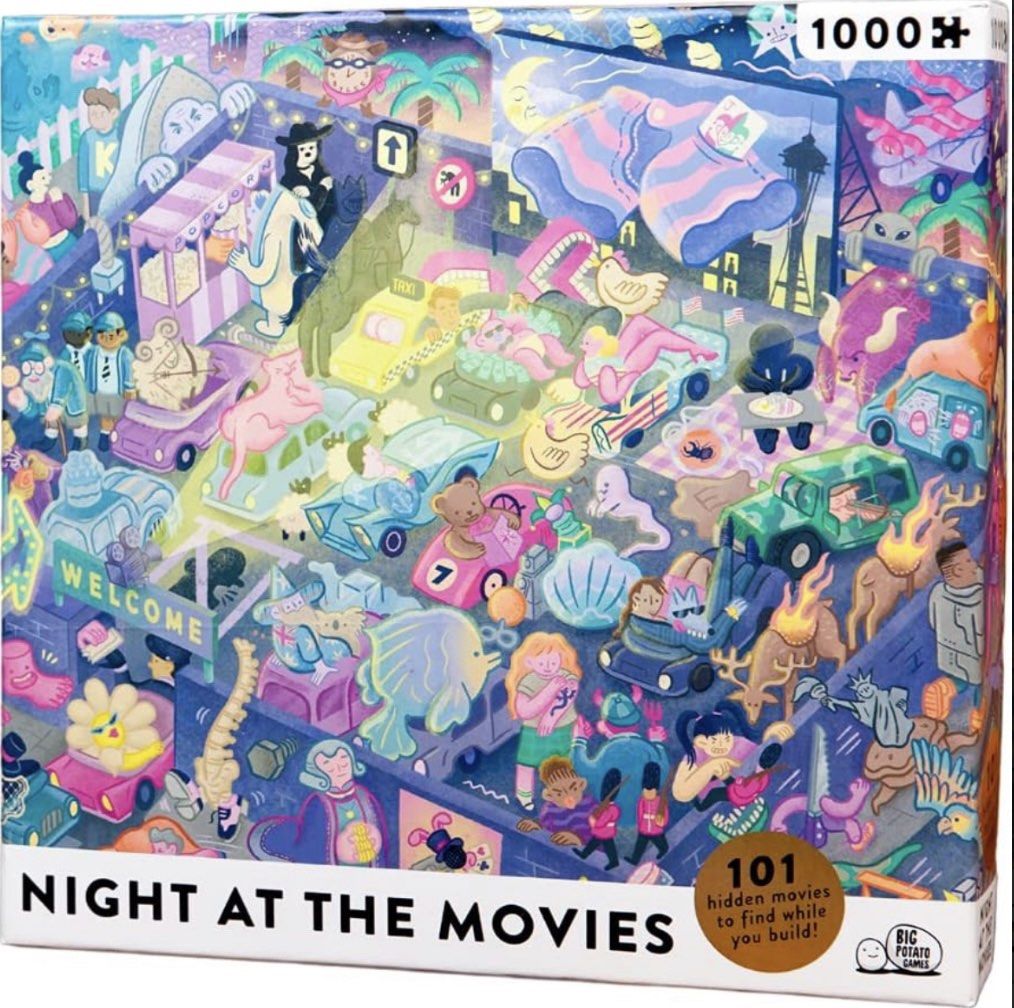 Night at the Movies: Movie Jigsaw Puzzle for Adults (1000 pieces ...