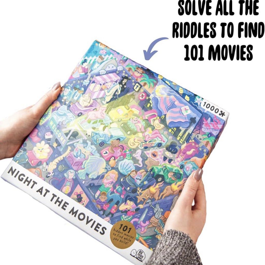 Night at the Movies: Movie Jigsaw Puzzle for Adults (1000 pieces ...