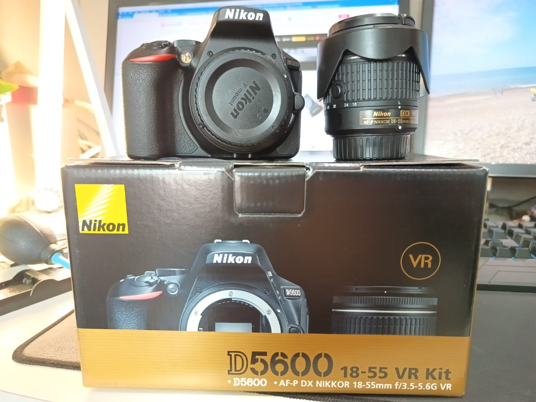 Nikon D5600 DSLR camera with Nikkor AF-P DX 18-55mm VR kit lens, in ...