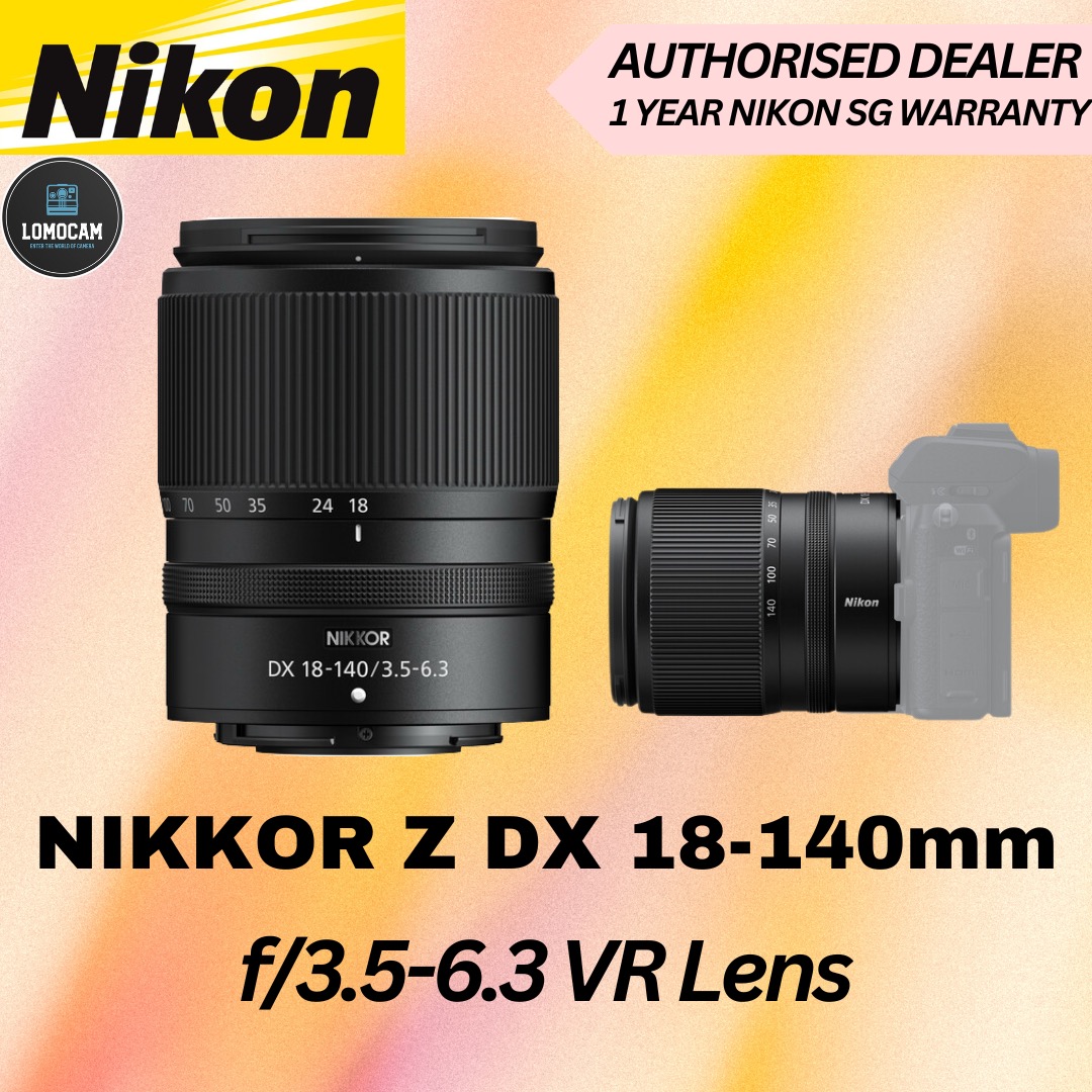 Nikon NIKKOR Z DX 18-140mm f/3.5-6.3 VR Lens, Photography, Lens & Kits on Carousell