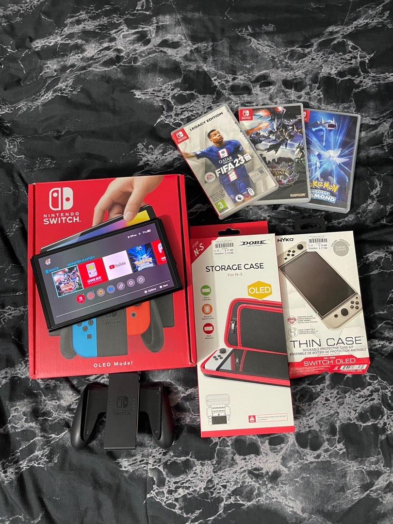 Nintendo Switch OLED Bundle Set, Video Gaming, Video Game Consoles ...