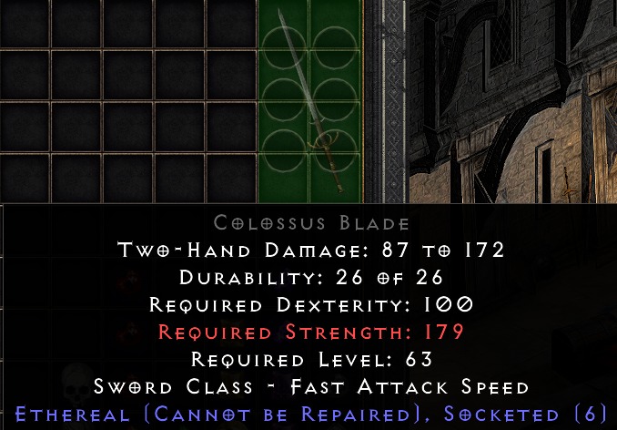 (Non-Ladder) Ethereal socketed Colossus Blade/Sword for $4 each. D2R ...