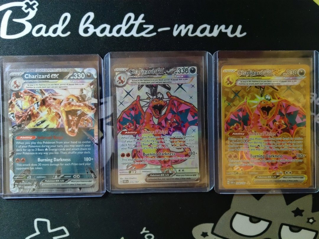 Obsidian flames Charizard trio, ex,fa, gold, Hobbies & Toys, Toys ...