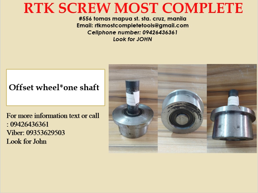 Offset wheel*one shaft, Commercial & Industrial, Construction Tools ...