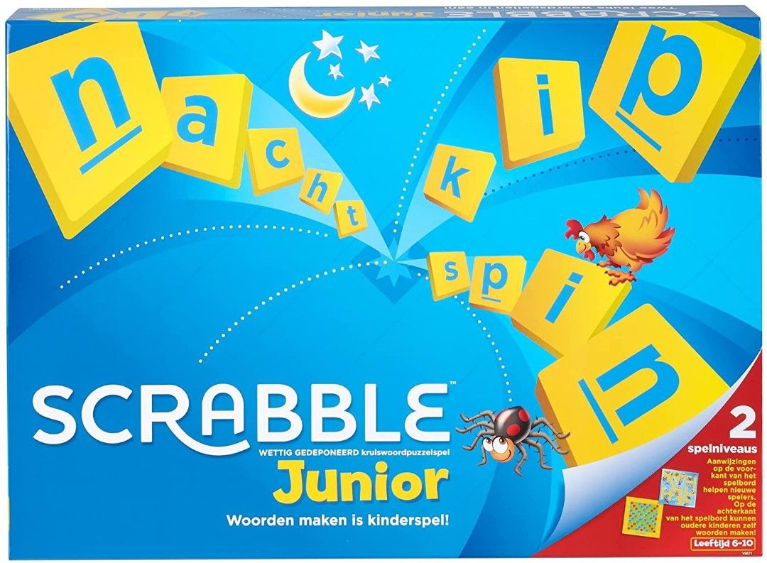 original Mattel Scrabble Junior board game, Hobbies & Toys, Toys ...
