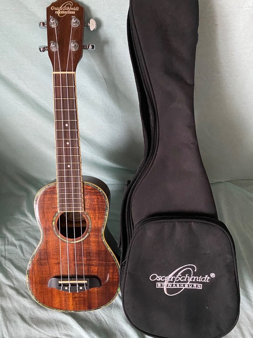 Oscar Schmidt Koa Series Soprano Ukulele, Hobbies & Toys, Music & Media, Musical Instruments on ...