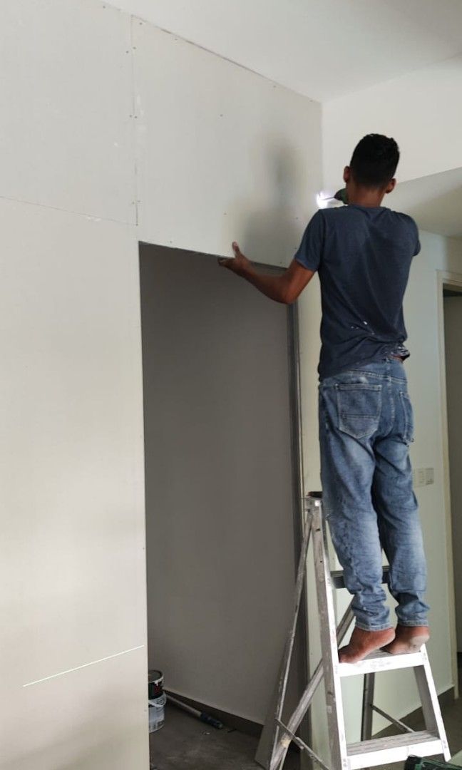 Partition wall / false celling /L box/cove light/house partition wall ...
