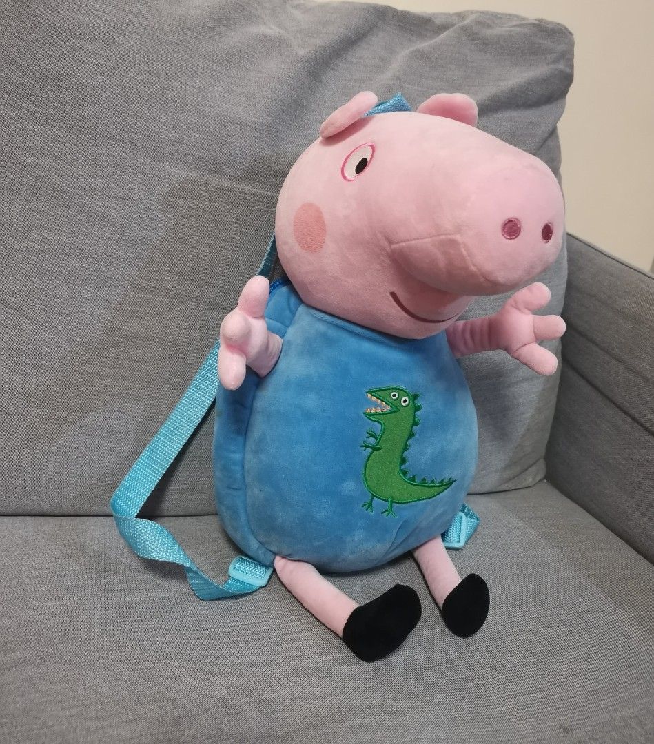 Peppa Pig Plush Backpack |George, Hobbies & Toys, Toys & Games on Carousell