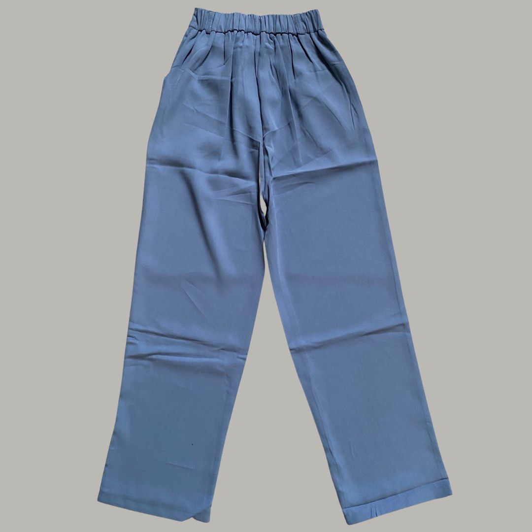 Petite Blue Trouser Pants, Women's Fashion, Bottoms, Jeans on Carousell