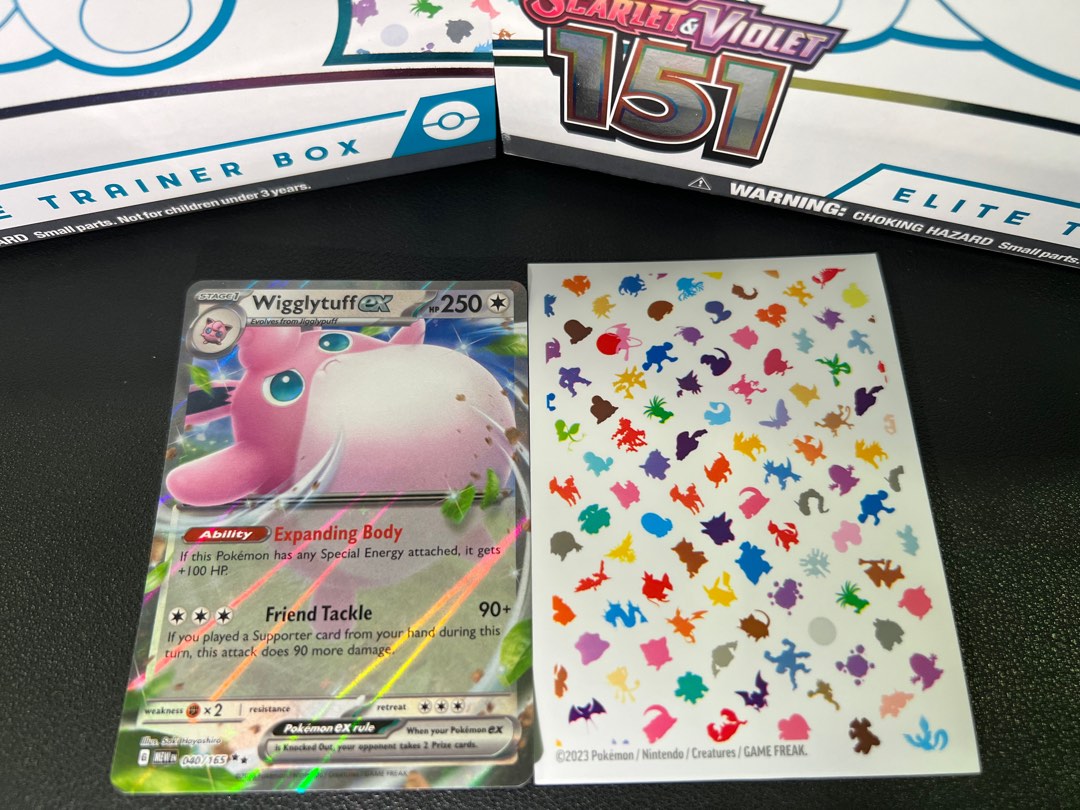 Pokemon 151 TCG #040 Wigglytuff EX Holo Double Rare, Hobbies & Toys ...