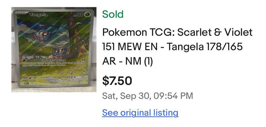 Pokemon 151 TCG #178 Tangela Holo Full Art Illustration Rare, Hobbies & Toys, Toys & Games on ...