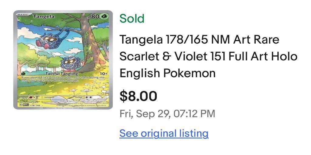 Pokemon 151 TCG #178 Tangela Holo Full Art Illustration Rare, Hobbies & Toys, Toys & Games on ...