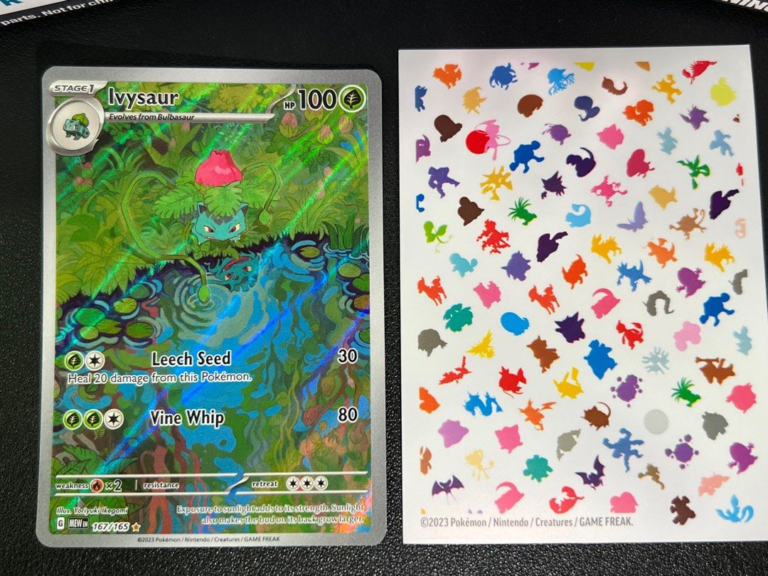 Pokemon 151 TCG Ivysaur #167 Full Art Illustration rare, Hobbies & Toys ...