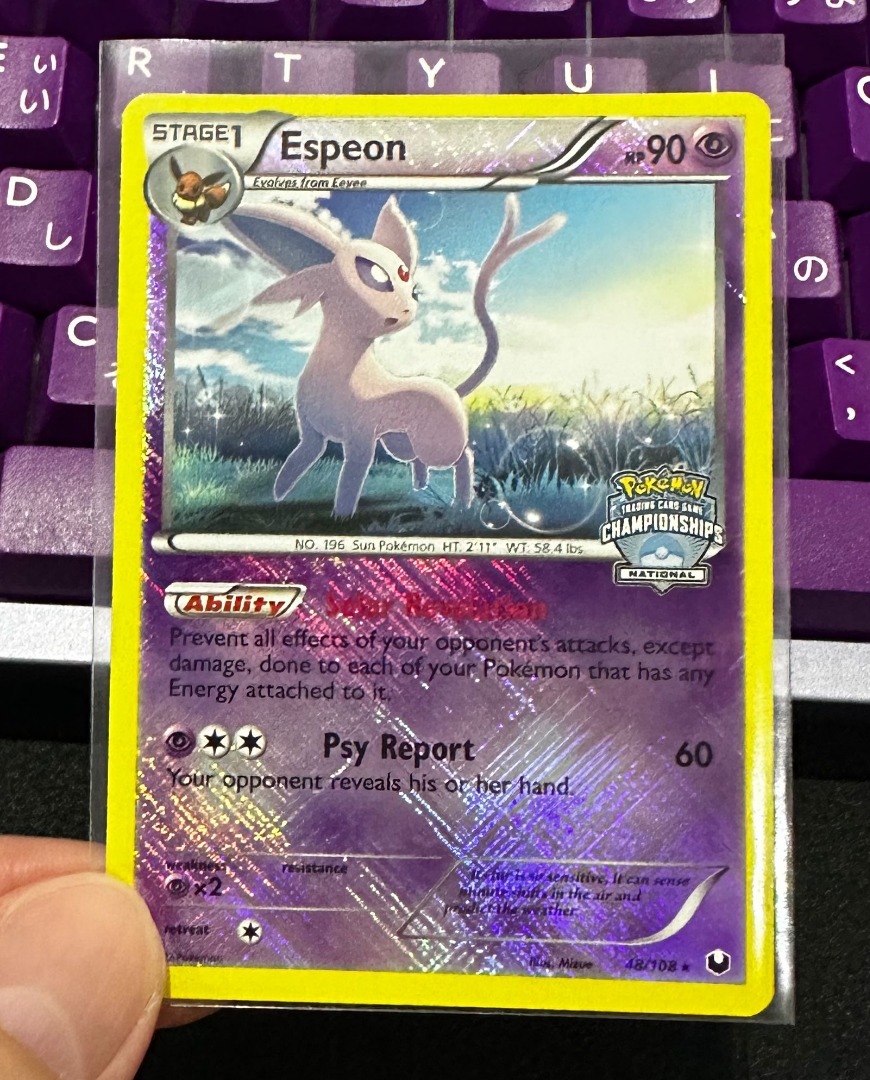 Pokemon Card: Espeon - 48/108 - Promo (2013 National Championships ...