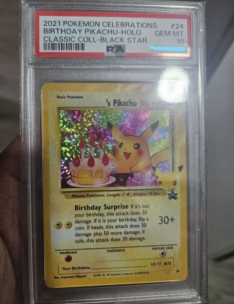 LAST 6 PIECE! Pokemon PSA 10 Pikachu Birthday Celebrations Holo Bleed, Hobbies & Toys, Toys ...