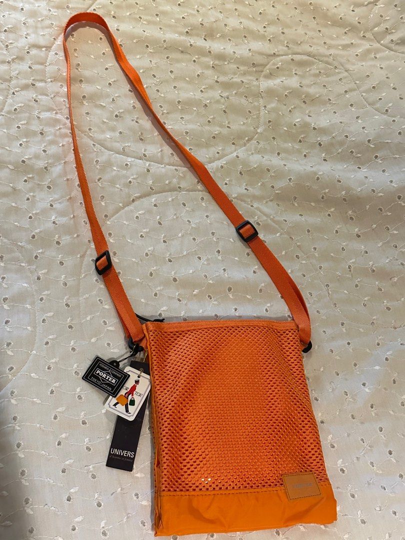 Porter Screen Sacoche (orange nylon sling bag), Women's Fashion, Bags ...
