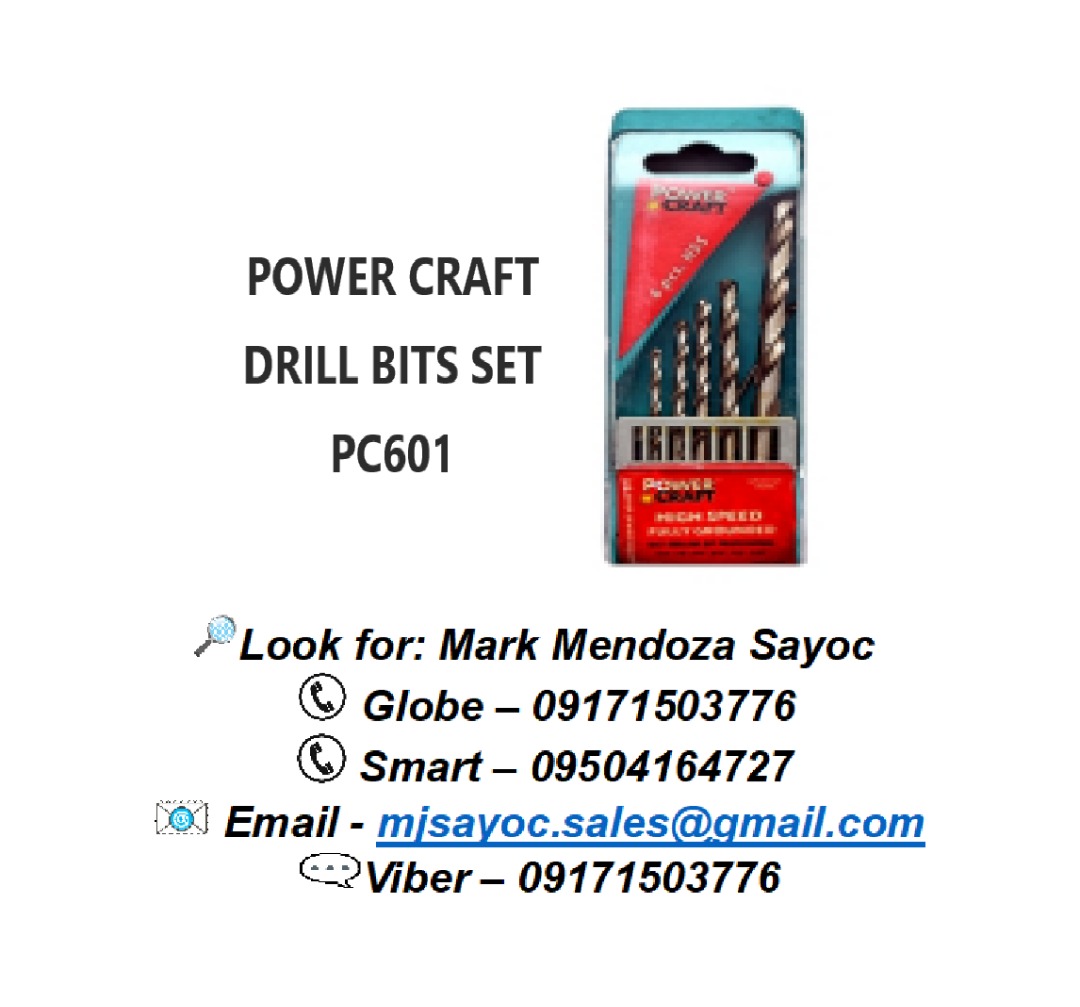 POWER CRAFT DRILL BITS SET PC601, Commercial & Industrial, Construction Tools & Equipment on ...