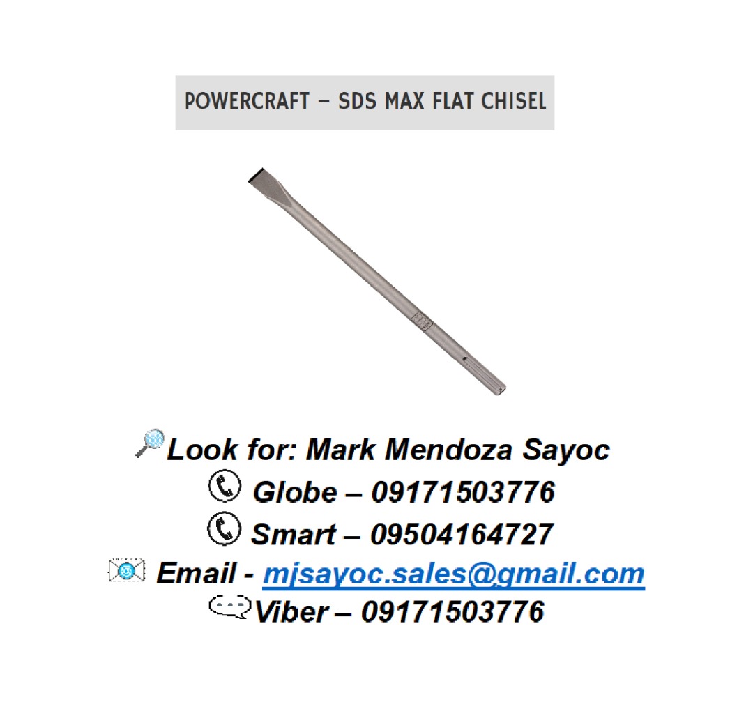 POWERCRAFT – SDS MAX FLAT CHISEL, Commercial & Industrial, Construction ...