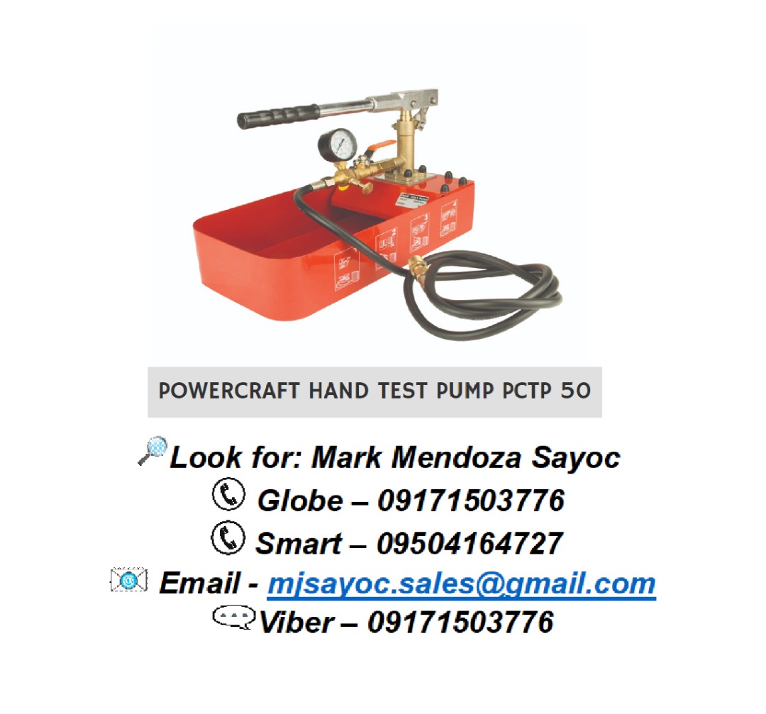 POWERCRAFT HAND TEST PUMP PCTP 50, Commercial & Industrial ...