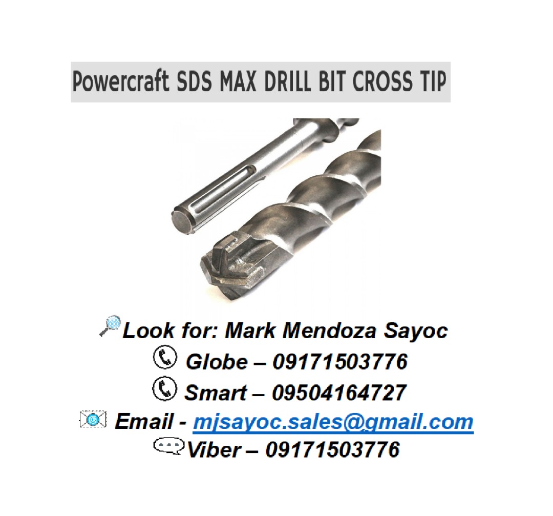 Powercraft SDS MAX DRILL BIT CROSS TIP, Commercial & Industrial ...