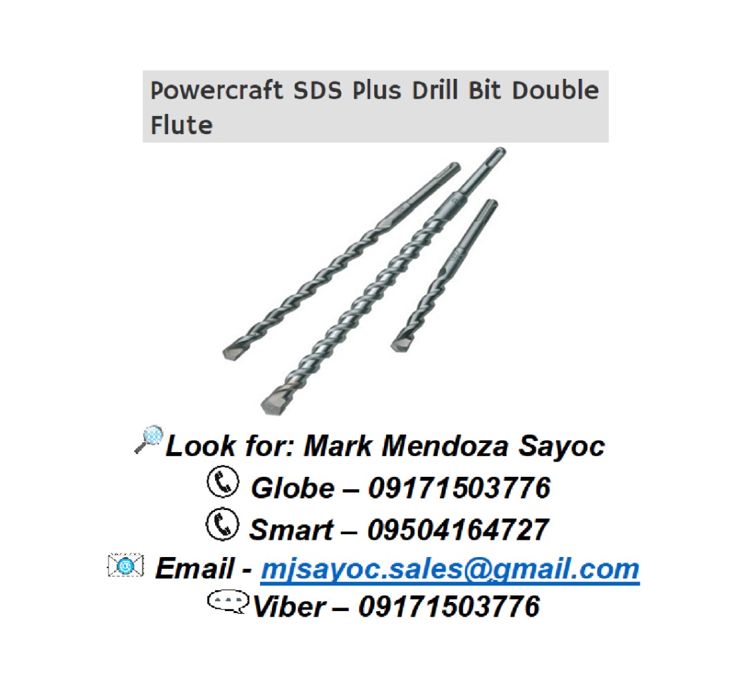 Powercraft SDS Plus Drill Bit Double Flute, Commercial & Industrial ...