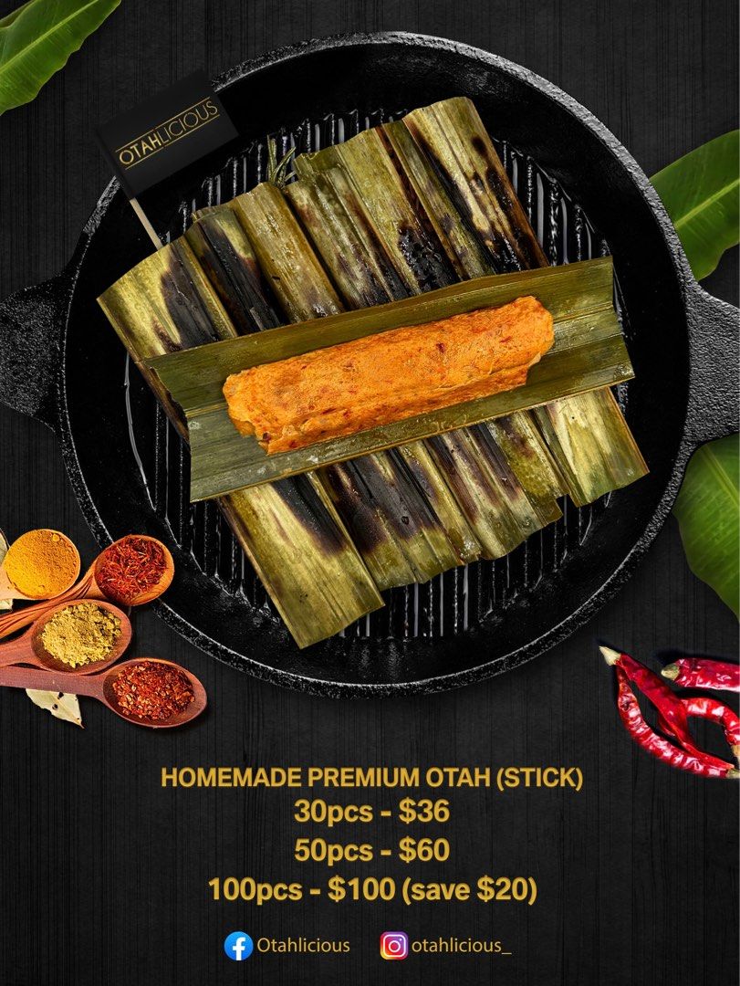 Premium home-made otah, Food & Drinks, Chilled & Frozen Food on Carousell