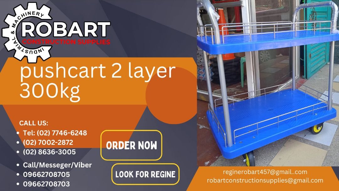 pushcart 2 layer 300kg, Commercial & Industrial, Construction Tools ...