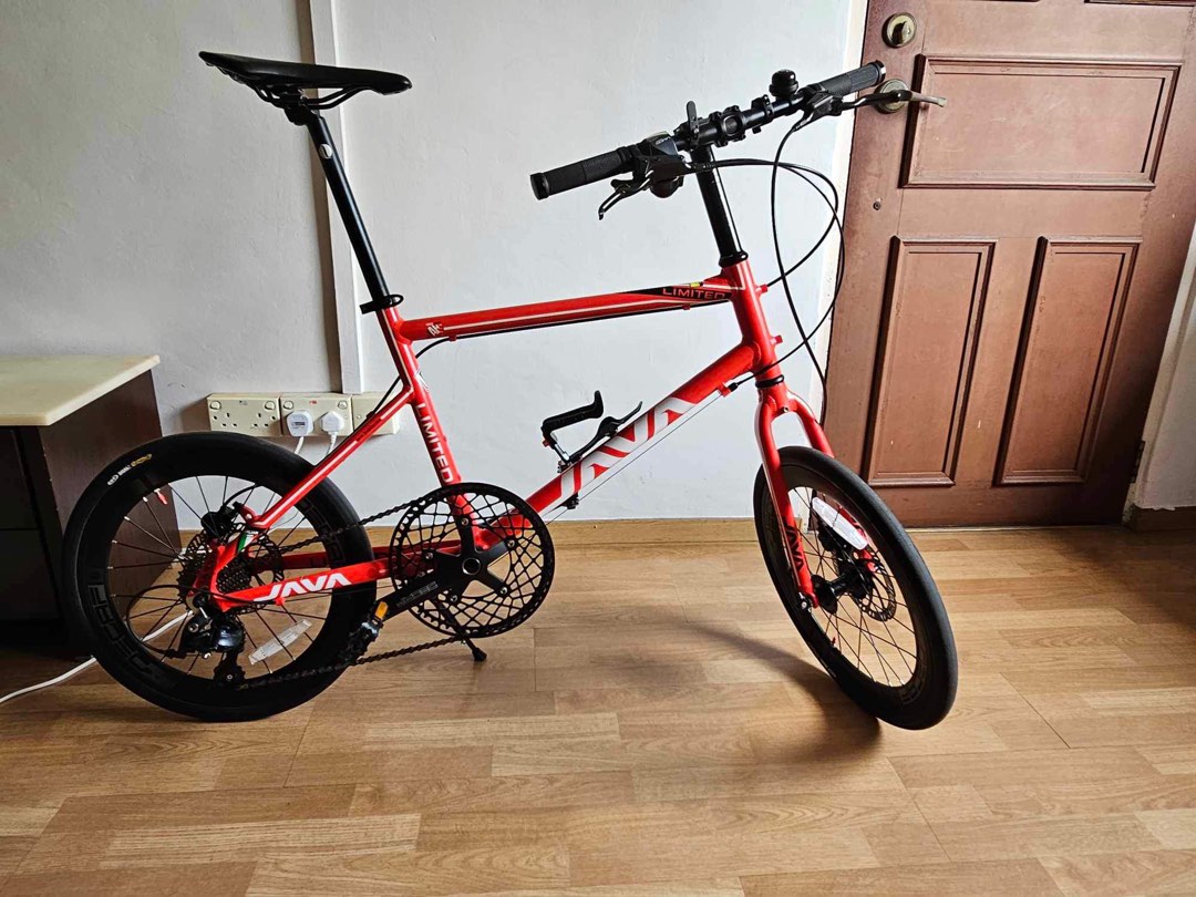 Red and black limited Mini Velo( free Java foldable bike) 2 bikes in a ...