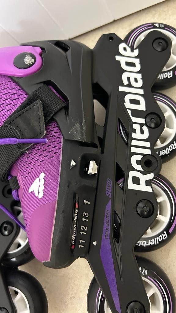 Rollerblade Microblade Purple Black Kids Skates, Sports Equipment ...