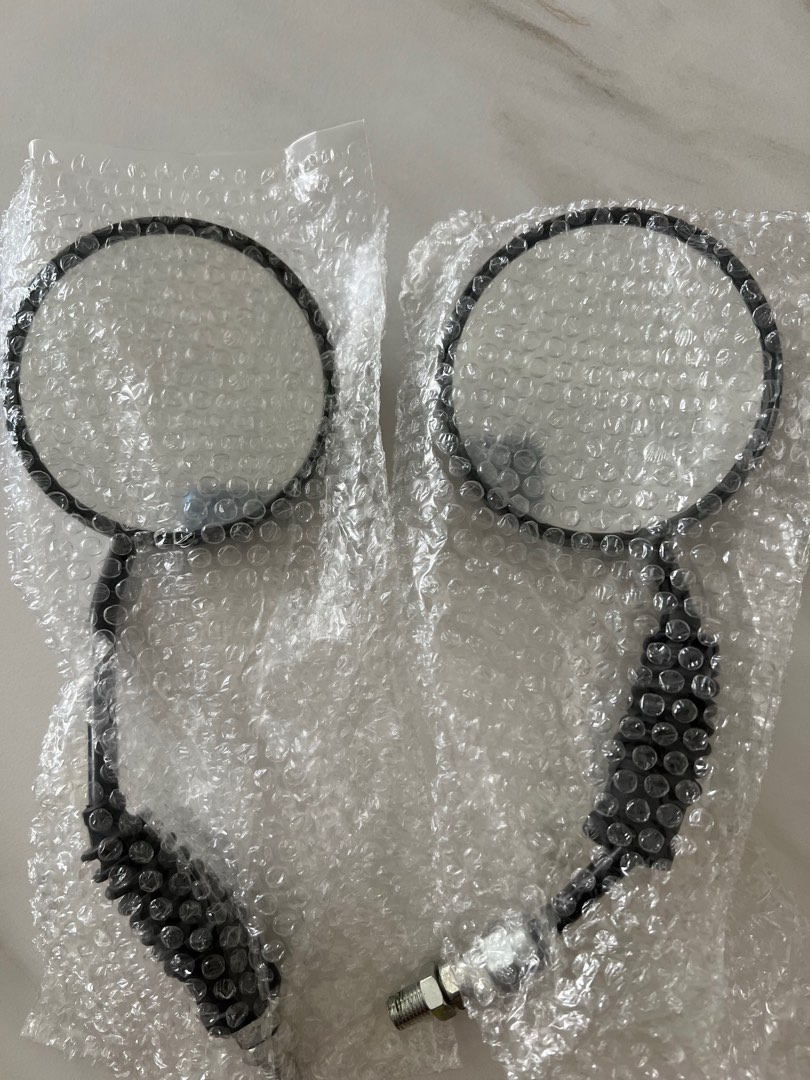 Round Side Mirror, Motorcycles, Motorcycle Accessories on Carousell