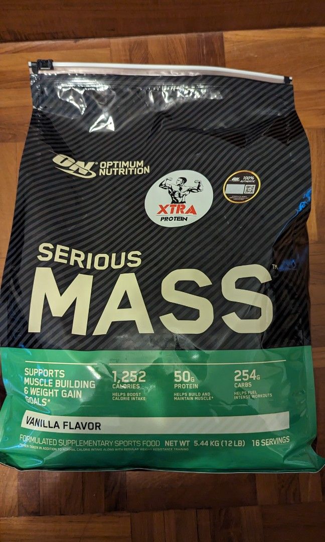 Mass Gainer Protein Powder, Vanilla, 5.44 kilograms, Health & Nutrition ...