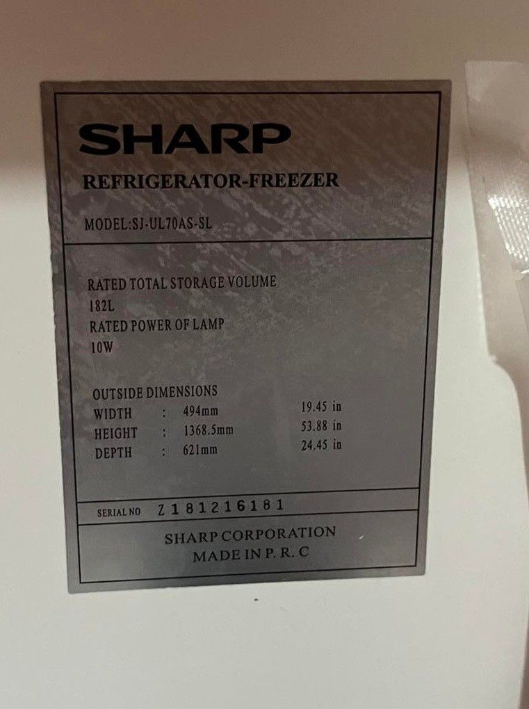Shaep 2 Door Refrigerator sj-ul70as-sl, TV & Home Appliances, Kitchen ...