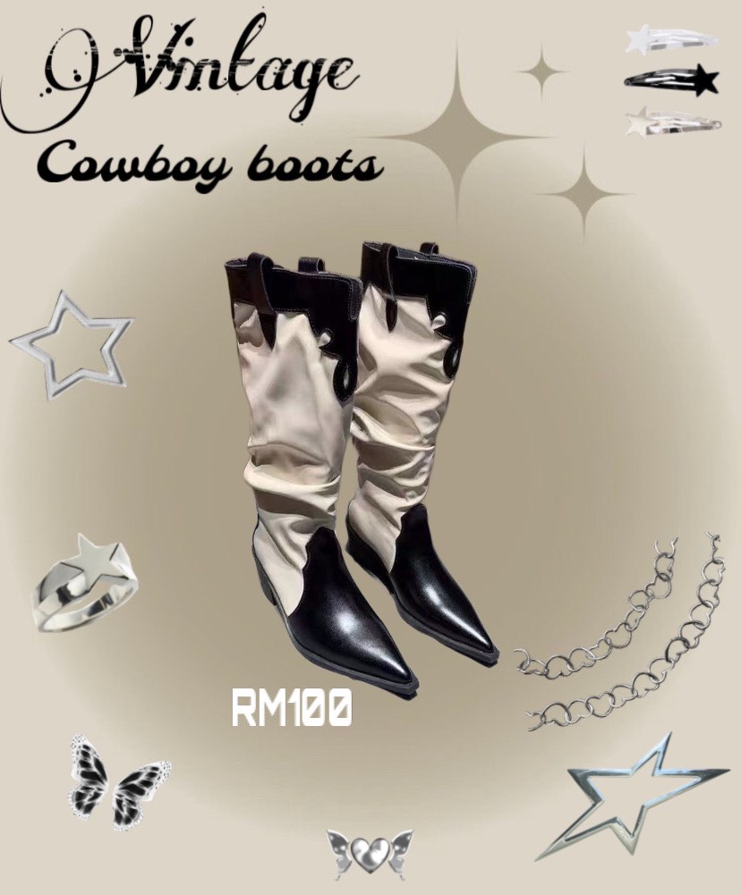 Sharpe head point cowboy boots, Women's Fashion, Footwear, Boots on ...