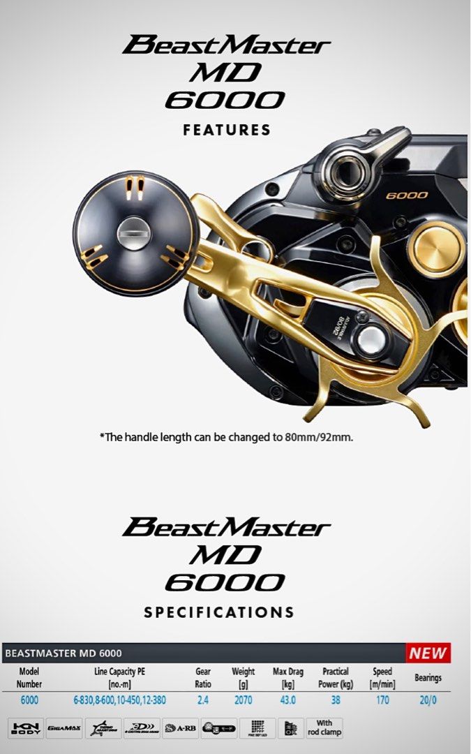 Shimano Beast Master MD-6000, Sports Equipment, Fishing on Carousell