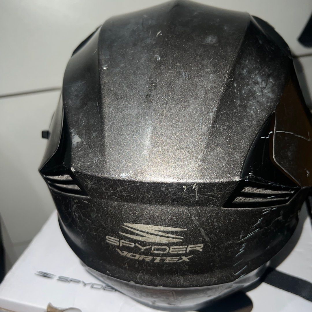 Spyder Vortex Half Face Dual Visor Helmet, Motorbikes, Motorbike Parts ...