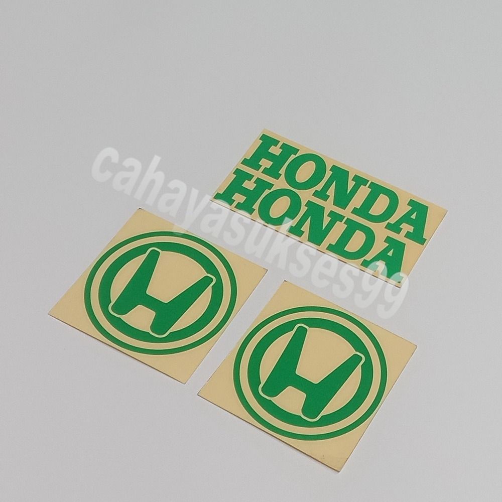 Sticker Logo Honda HIjau Reflective Bulat 10cm Stiker Tangki Motor ...