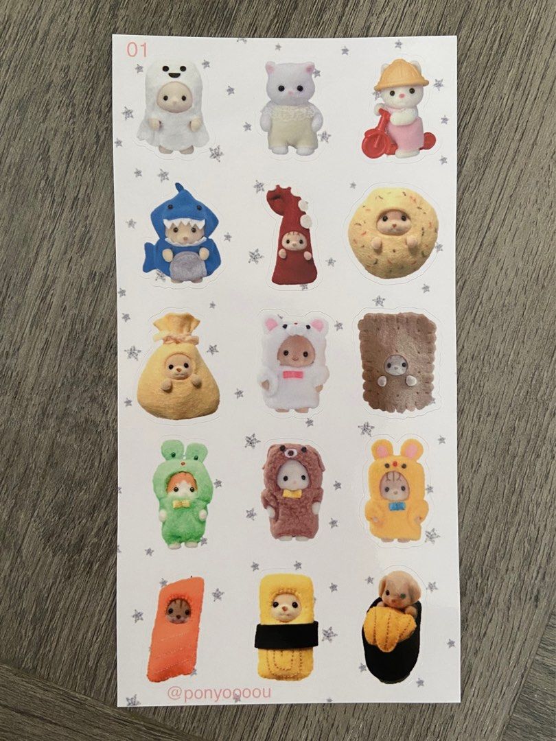 sylvanian families stickers, Hobbies & Toys, Stationery & Craft, Art ...